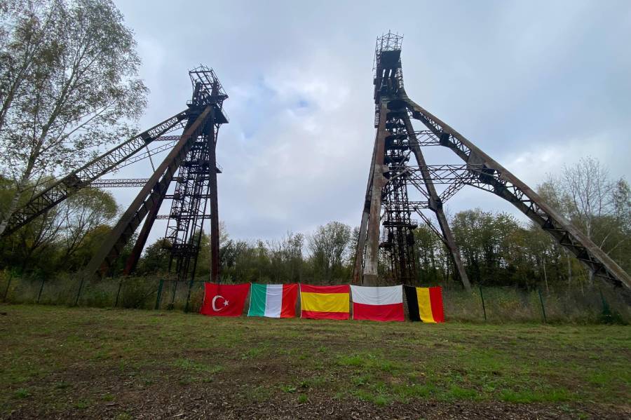Belçika'da Le Pechon madeninde hayatını kaybedenler için 'maden anıt ...